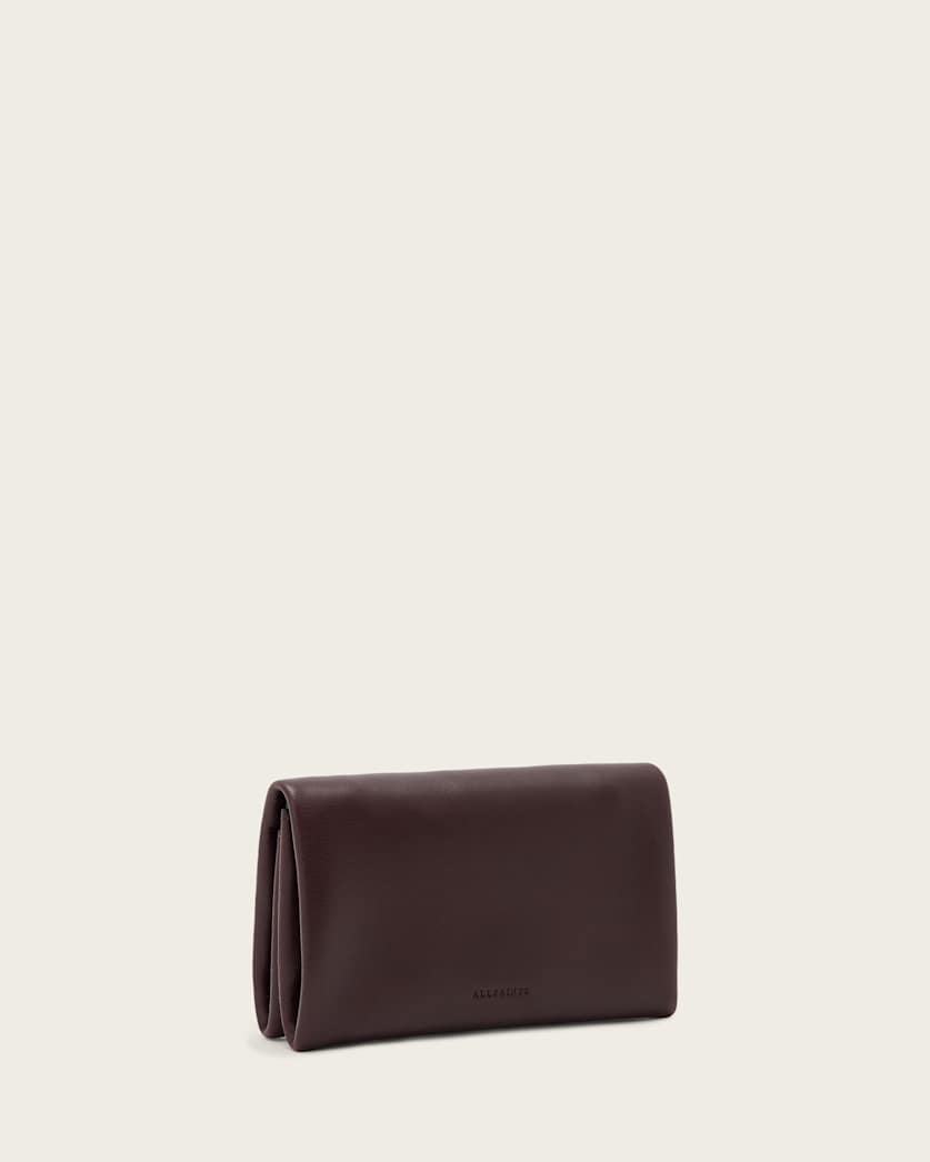 Harluna Leather Wallet BURGUNDY RED | ALLSAINTS FR